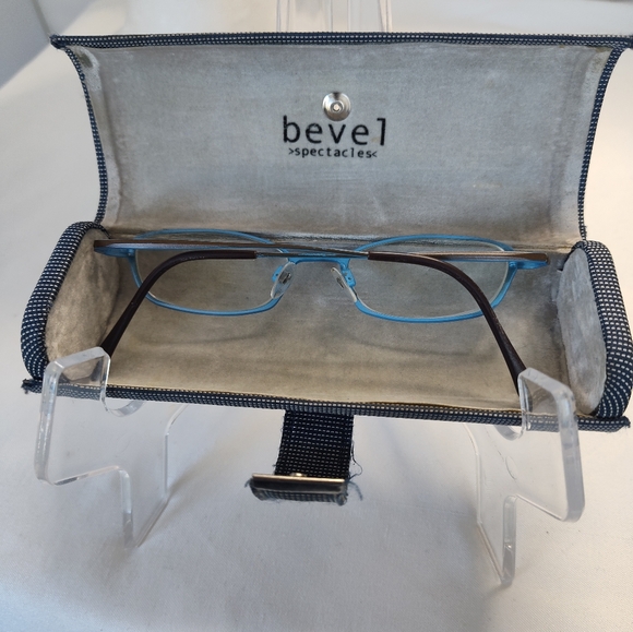 Bevel | Accessories | Bevel Eyeglasses Frames Blue Brown Metal 8538 ...